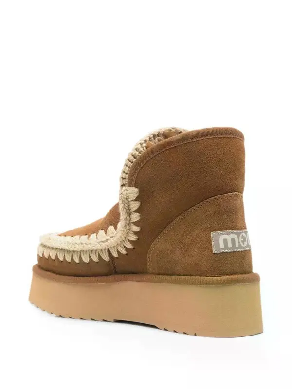 Mou Mini Eskimo Platform Crochet-stitch Boots