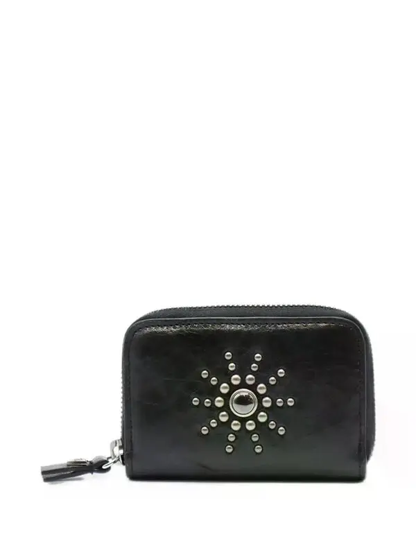 HTC LOS ANGELES Stud-embellished Leather Zip Wallet