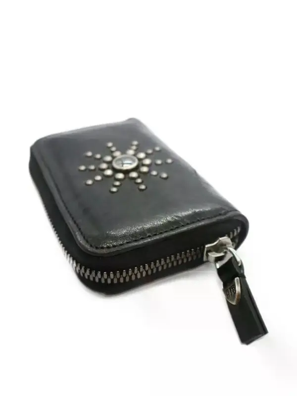 HTC LOS ANGELES Stud-embellished Leather Zip Wallet