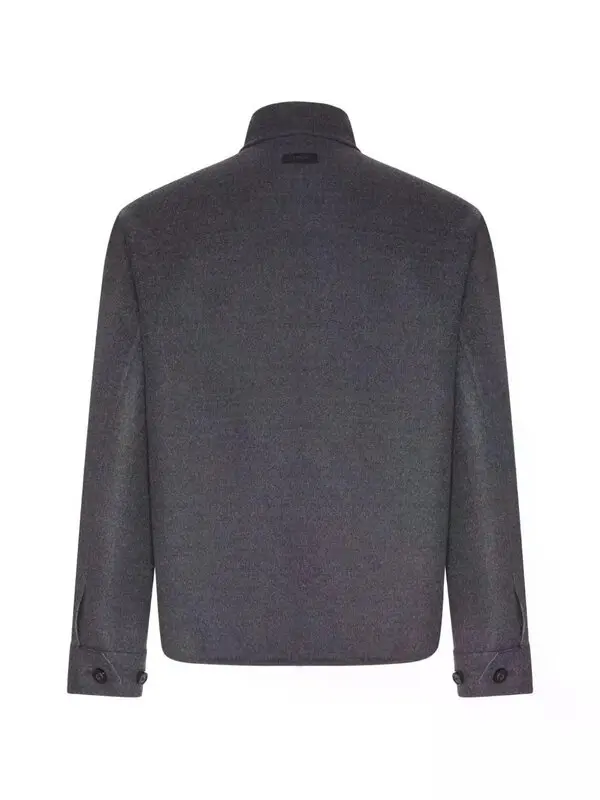 LARDINI High-neck Wool Jacket