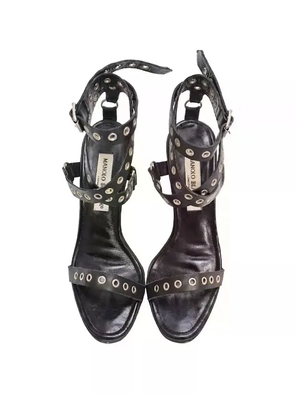 Manolo Blahnik Eyelet Ankle-strap Sandals