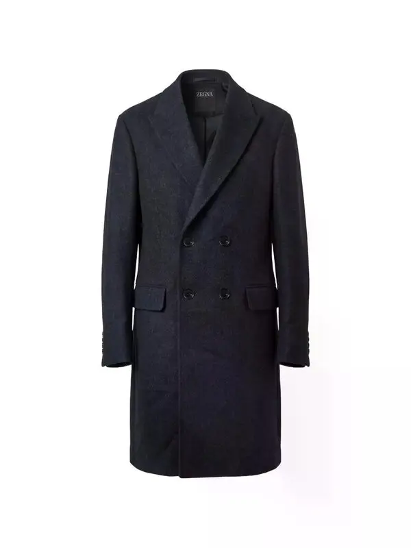Zegna Double-breasted Peak-lapel Coat
