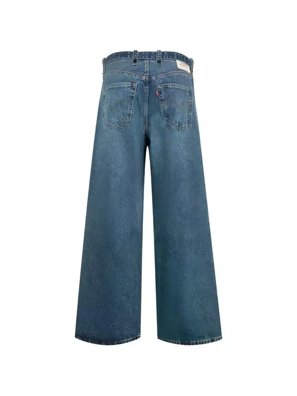 Sacai X Levi's Belted Wide-leg Jeans