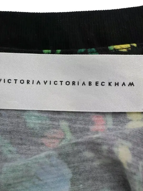Victoria Beckham Floral-print Ruffle T-shirt