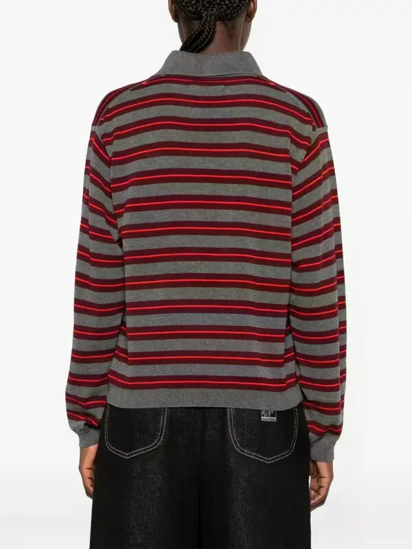 CORDERA Striped Polo-collar Sweater