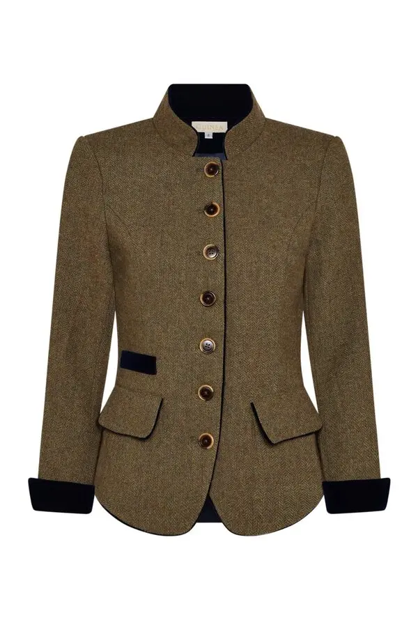 GUINEA Herringbone Tweed Blazer