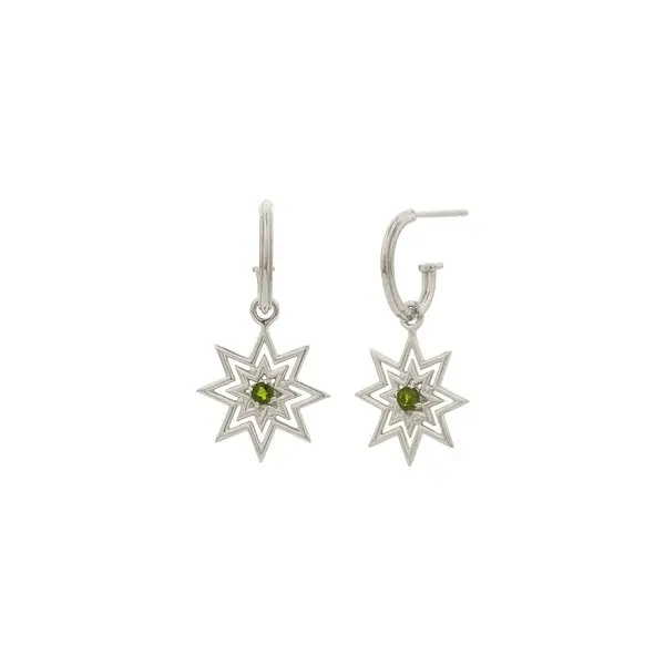 Zoë & Morgan Nora Hoops Sterling Silver, Chrome Diopside