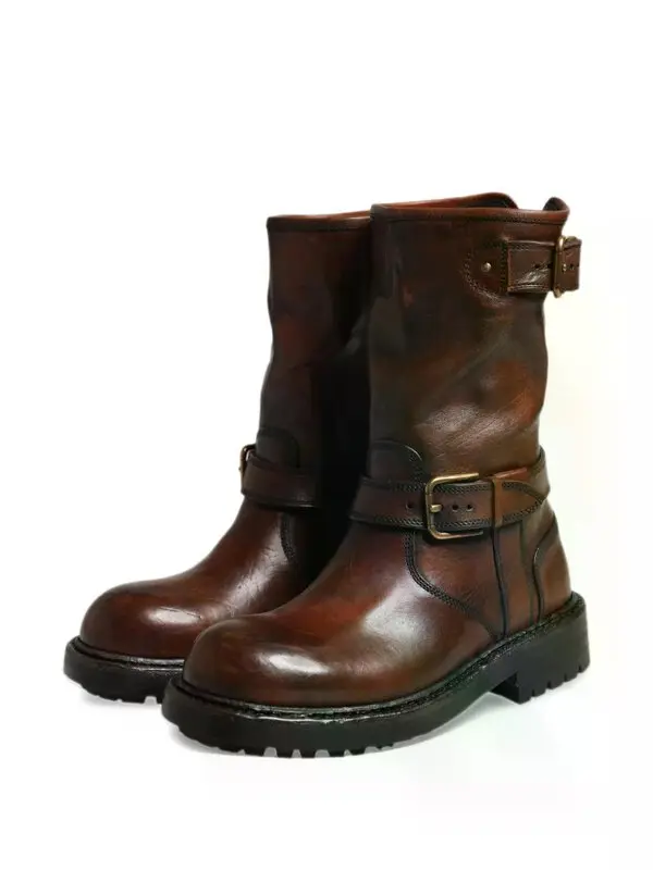 Dolce & Gabbana Leather Mid-calf Biker Boots