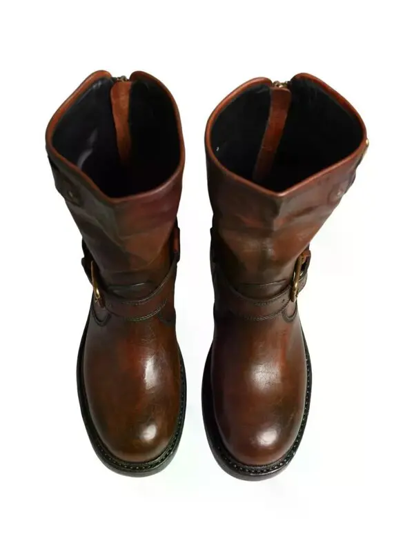 Dolce & Gabbana Leather Mid-calf Biker Boots