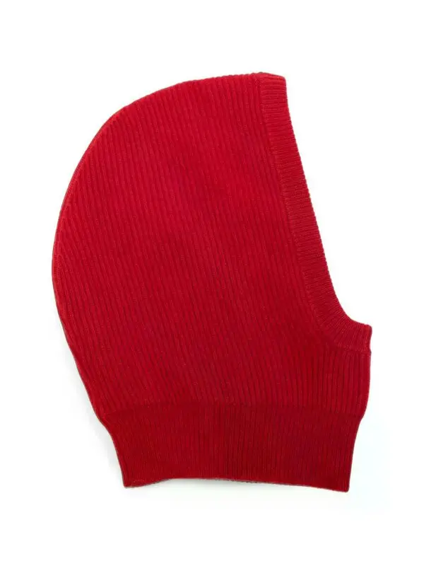 ROBERTO COLLINA Ribbed-knit Balaclava - Red