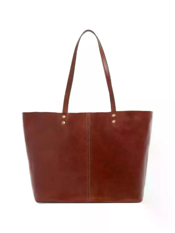 THE BRIDGE Leather Tote Bag - Brown