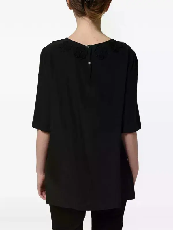 Dolce & Gabbana Sacred Heart Floral-appliqué Blouse