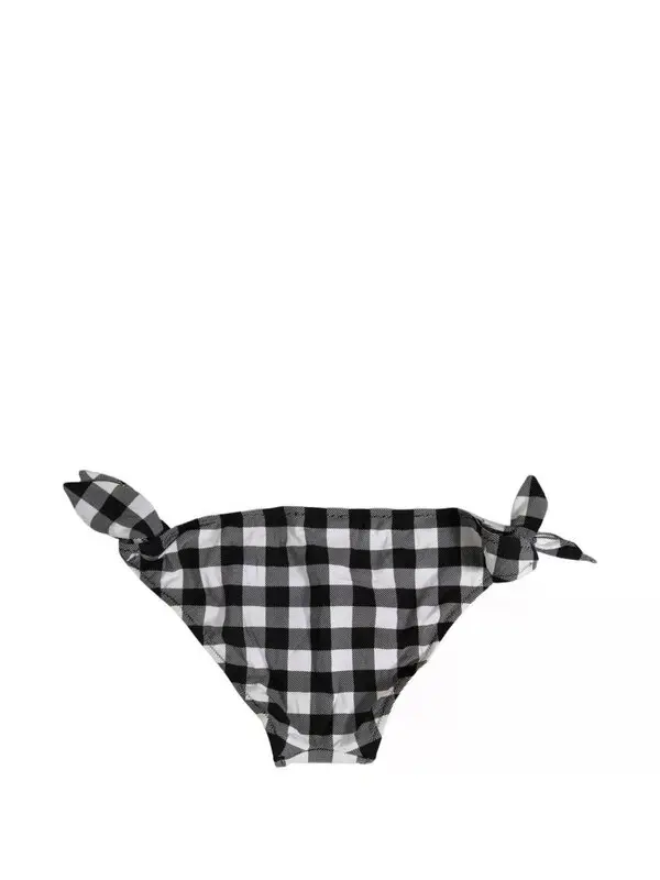 Dolce & Gabbana Gingham-check Side-tie Bikini Bottoms