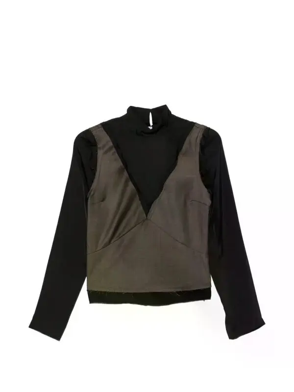 LUTZ HUELLE Layered Frayed-edge T-shirt