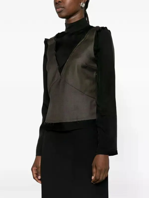LUTZ HUELLE Layered Frayed-edge T-shirt