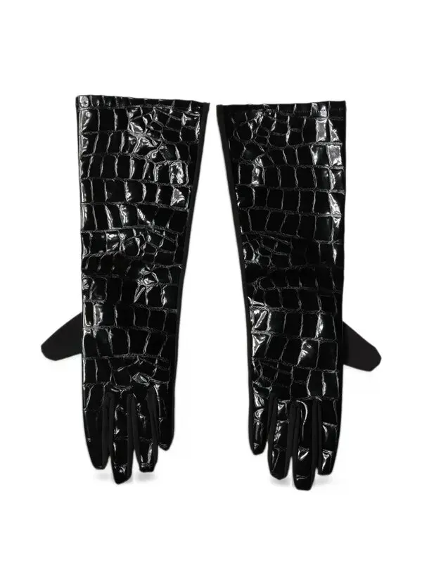 Dolce & Gabbana Croc-effect Elbow-length Gloves