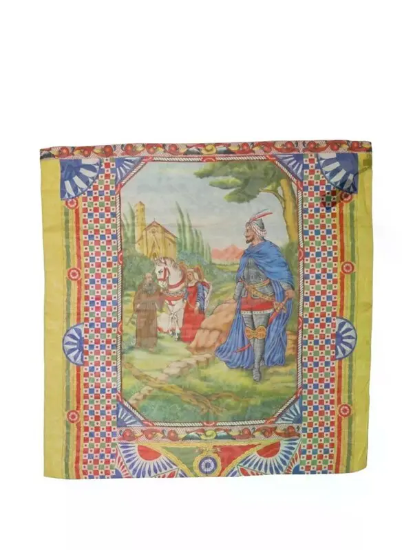 Dolce & Gabbana Carretto Foulard Scarf - Yellow