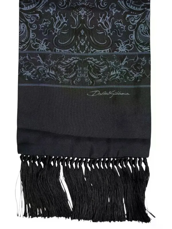 Dolce & Gabbana Paisley-print Fringed Scarf