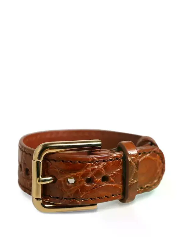 Dolce & Gabbana Crocodile-effect Buckled Bracelet