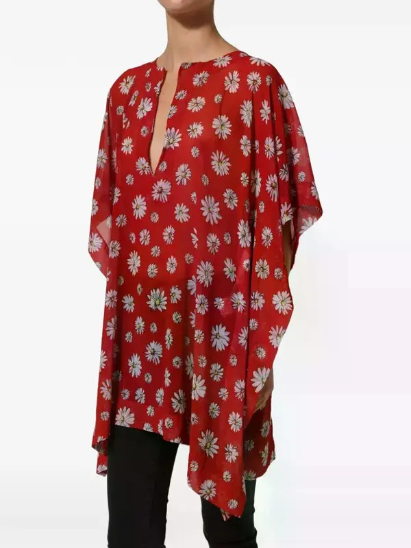 Dolce & Gabbana Floral-print V-neck Kaftan