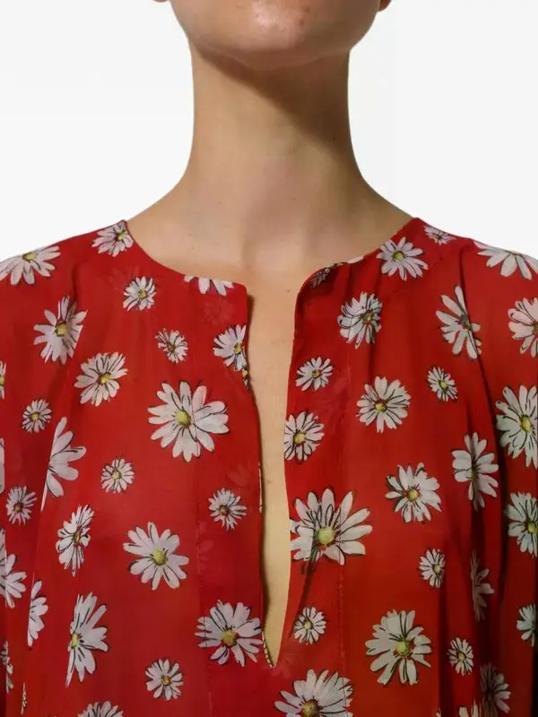 Dolce & Gabbana Floral-print V-neck Kaftan
