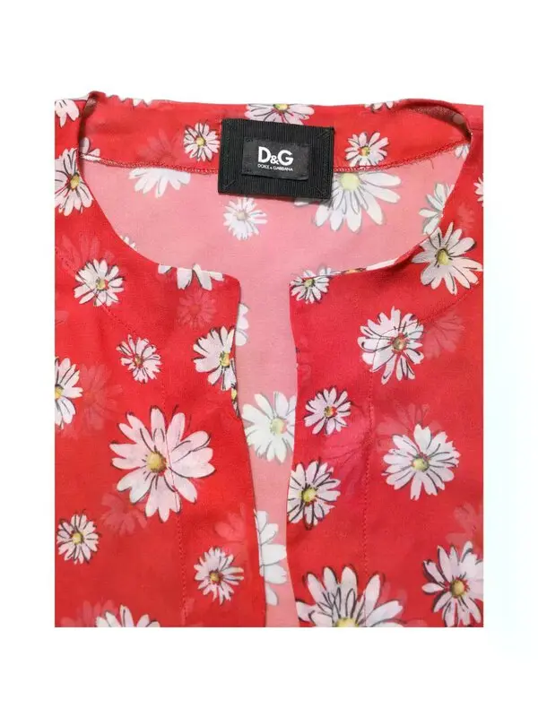 Dolce & Gabbana Floral-print V-neck Kaftan