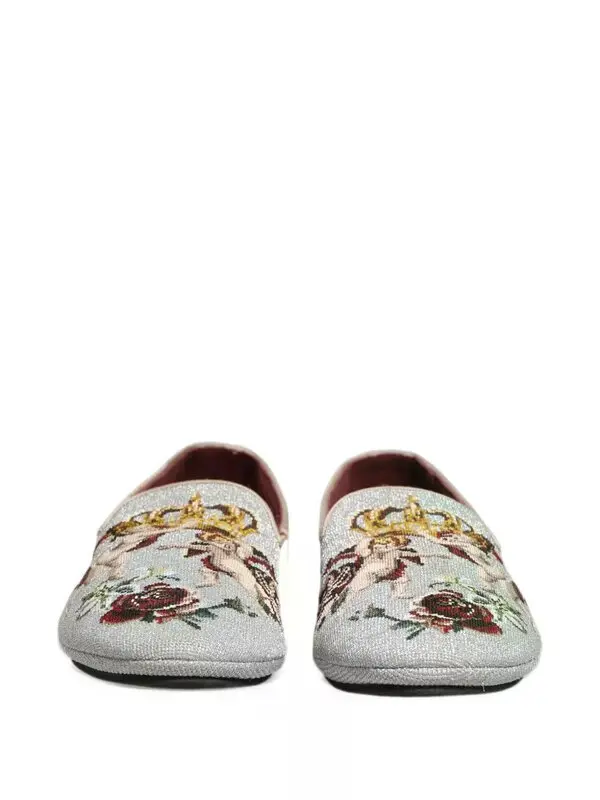 Dolce & Gabbana Angel-embroidery Loafers