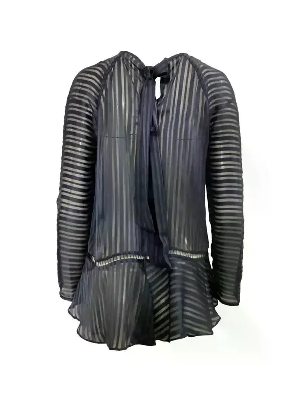 Zimmermann Mesh Striped Blouse