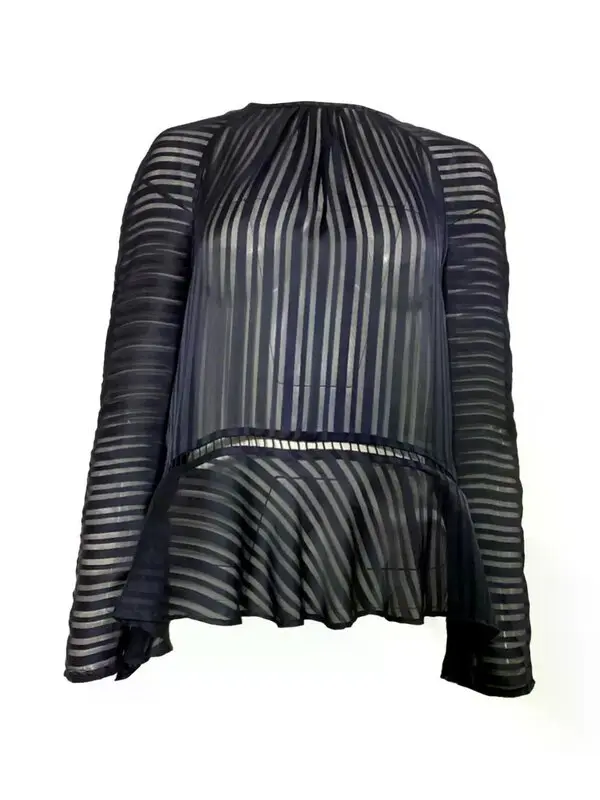 Zimmermann Mesh Striped Blouse
