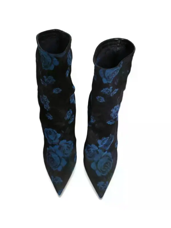 Dolce & Gabbana Floral-print Heeled Boots