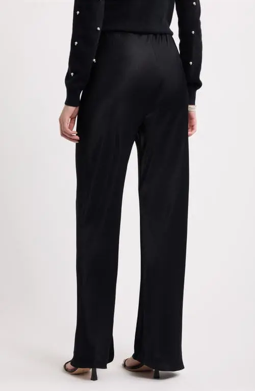 Nordstrom Bias Satin Pull On Pants - Black