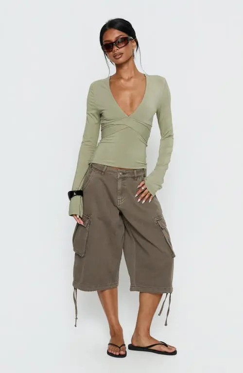 Princess Polly Madelon Long Sleeve Wrap Top