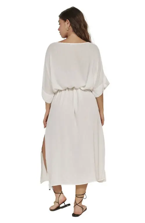 GOTTEX Perfect V-neck Tunic Cover-up - White