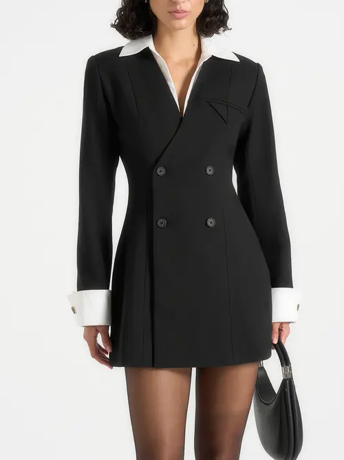 Manière De Voir Winifred Shirt Detail Blazer Mini Dress