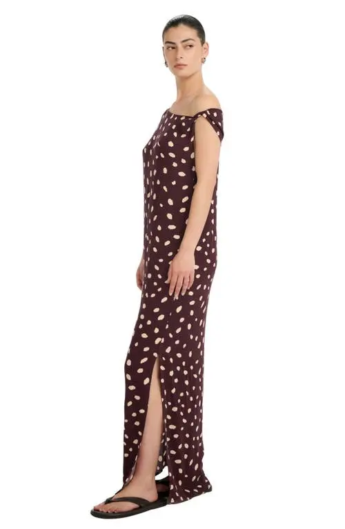 GOTTEX Resort Pebble One Shoulder Midi Dress Cover-up