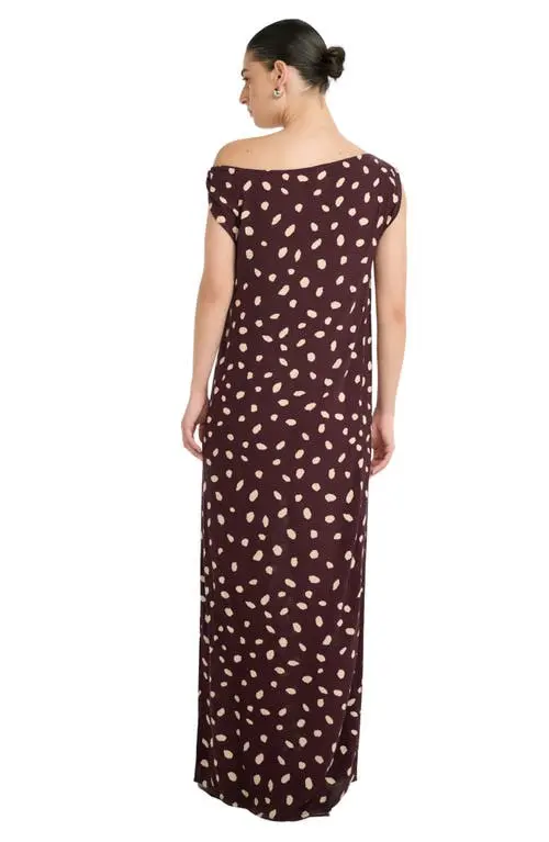 GOTTEX Resort Pebble One Shoulder Midi Dress Cover-up