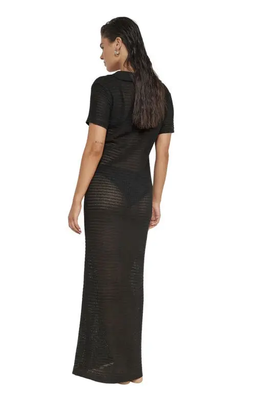GOTTEX Davi Maxi Dress Cover-up - Black