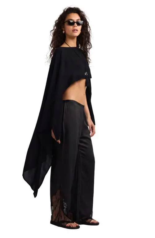 GOTTEX Resort Lace Detail Pant Cover-up - Black