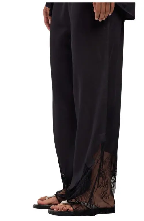 GOTTEX Resort Lace Detail Pant Cover-up - Black
