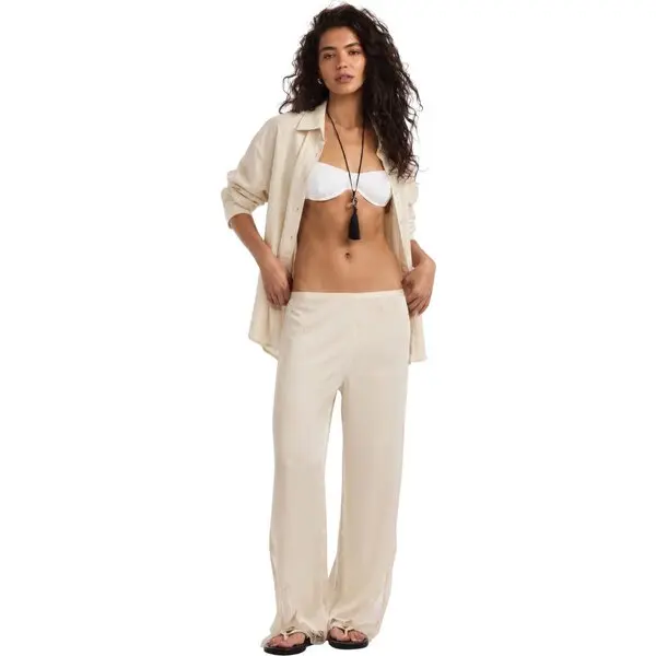 GOTTEX Resort Lace Detail Pant Cover-up - Cream