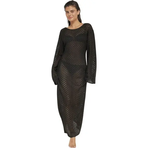 GOTTEX Elle Crochet Dress Cover-up - Black