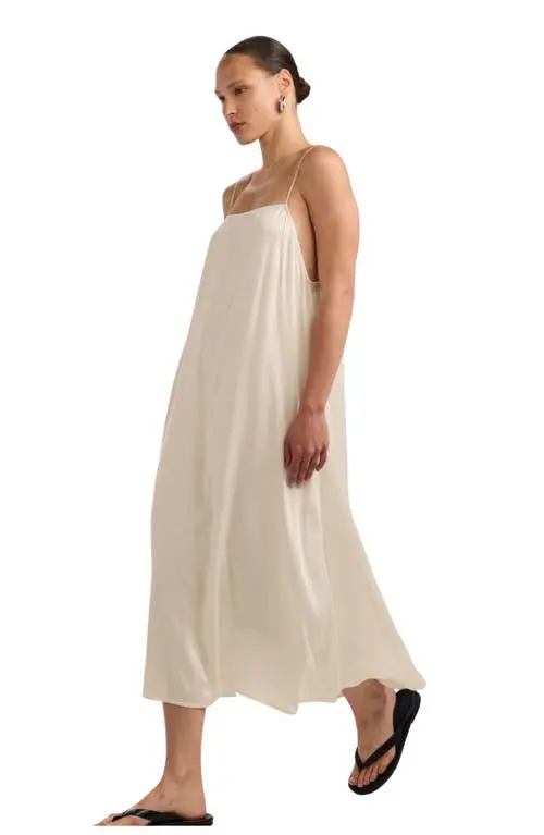 GOTTEX Resort Square Neck Midi Dress Cover-up - Cream