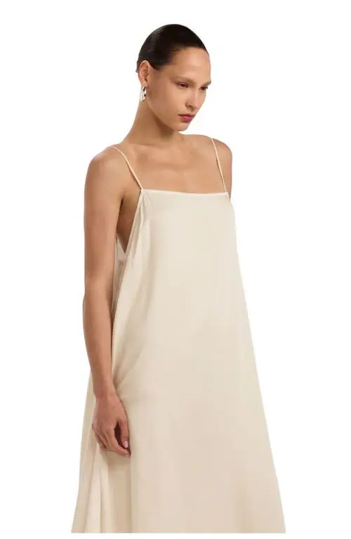 GOTTEX Resort Square Neck Midi Dress Cover-up - Cream