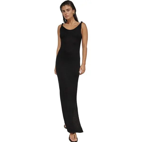 GOTTEX Renne Crochet Off The Shoulder Dress Cover-up - Black
