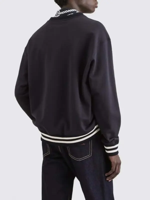 Dolce & Gabbana Graphic Print Cotton Crewneck Sweatshirt With Logo