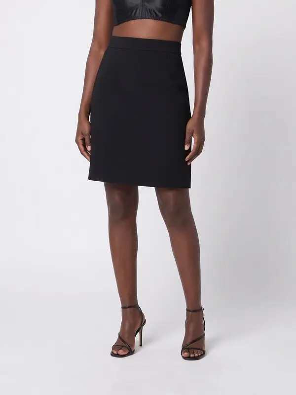 Dolce & Gabbana High-waisted Wool Pencil Mini Skirt