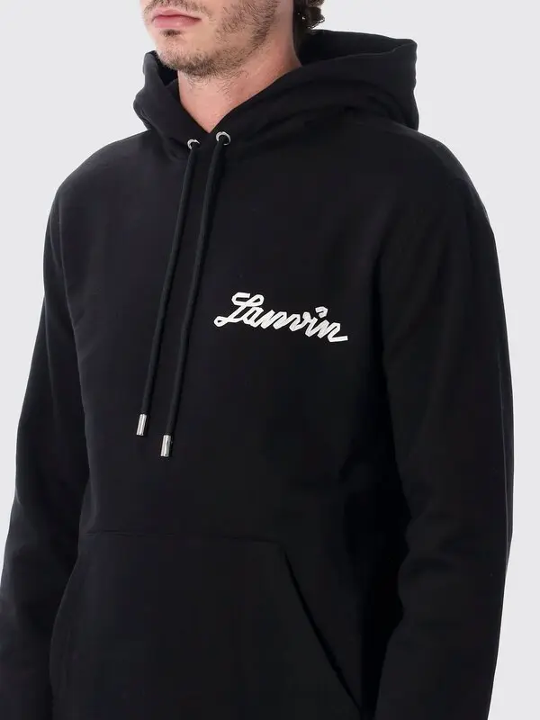 LANVIN Cotton Hoodie With Kangaroo Pocket And Logo
