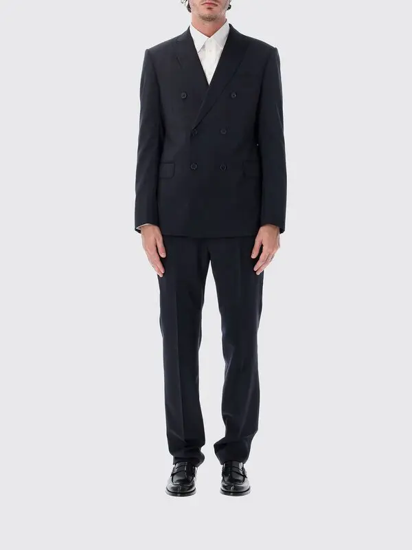 Emporio Armani Double-breasted Ceremony Suit In Pure Virgin Wool