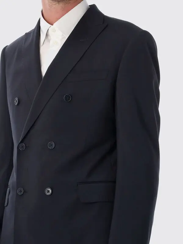 Emporio Armani Double-breasted Ceremony Suit In Pure Virgin Wool