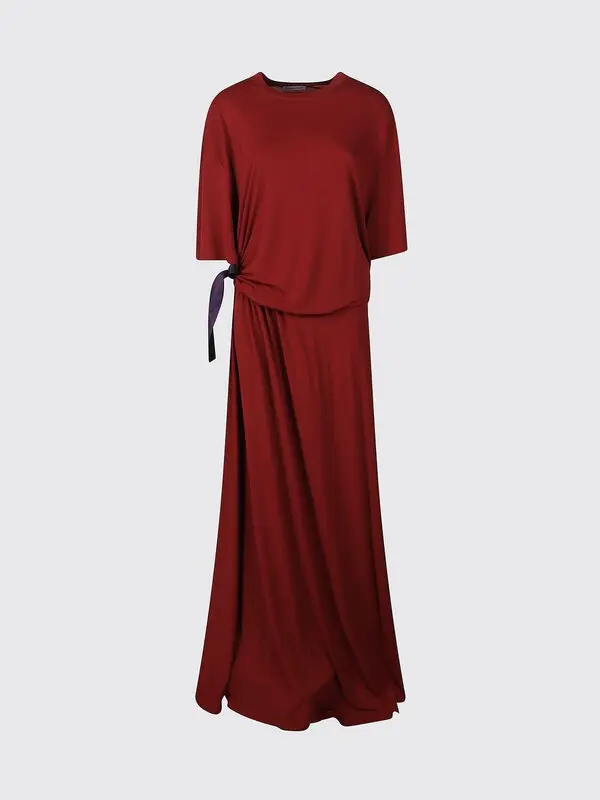 Balenciaga Draped Jersey Long Tunic With Knotted Waist